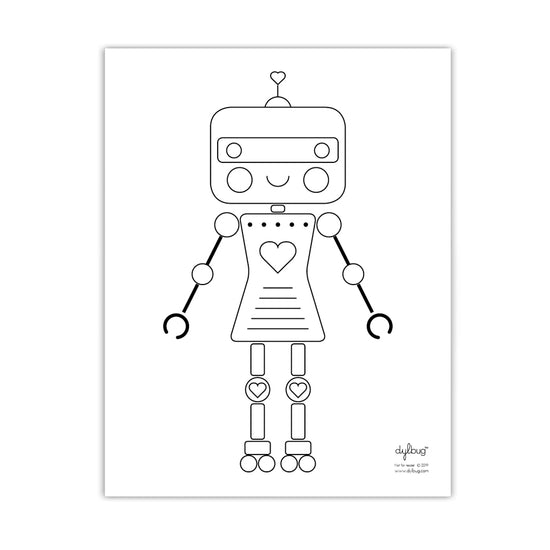 Robot Girl Coloring Page – Dylbug